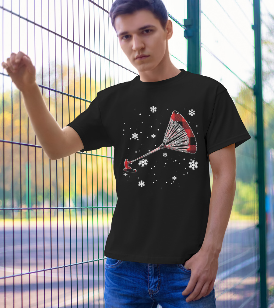 Snowflake Kiteboarding Plaid Adventures T-Shirt