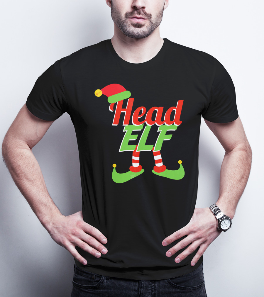 Head Elf Christmas Outfit With Hat And Curled Shoes T-Shirt