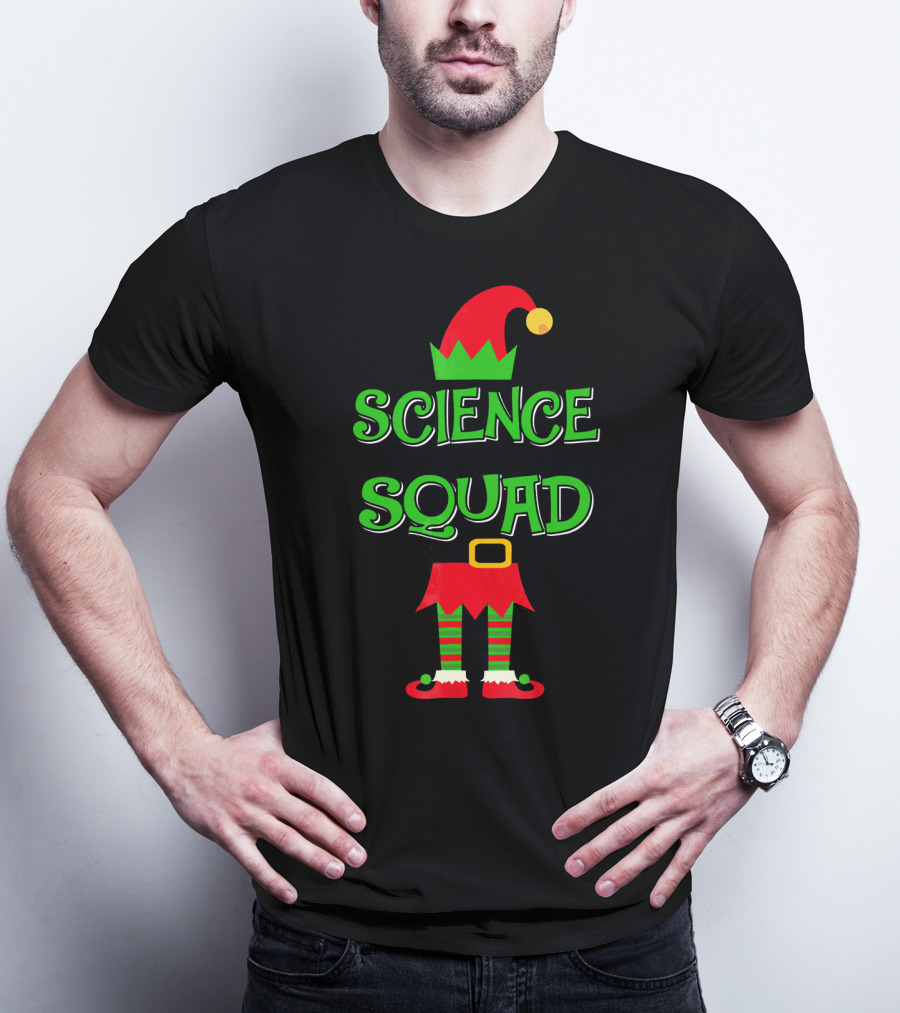 Science Squad Christmas Elf Teacher T-Shirt