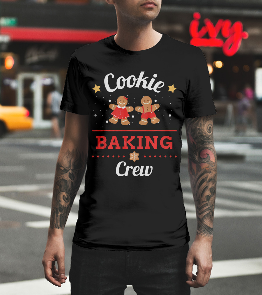 Cookie Baking Crew Gingerbread Christmas Stars T-Shirt