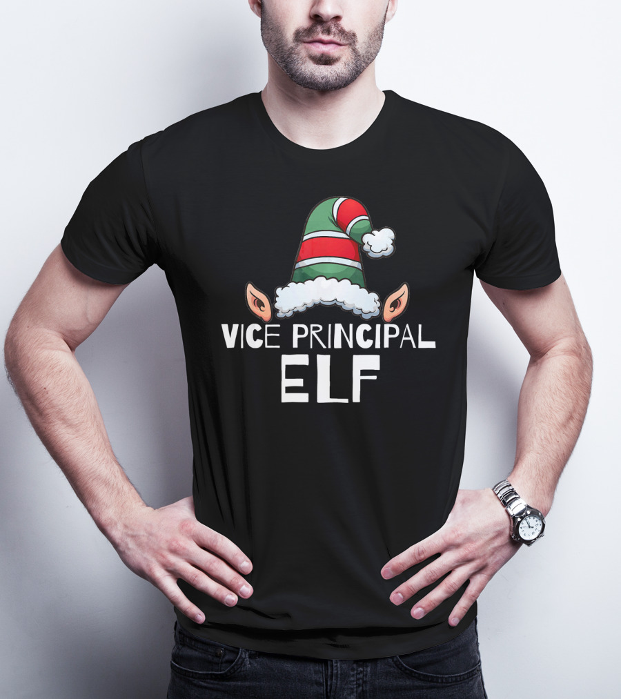 Vice Principal Elf Funny Christmas Holiday T-Shirt