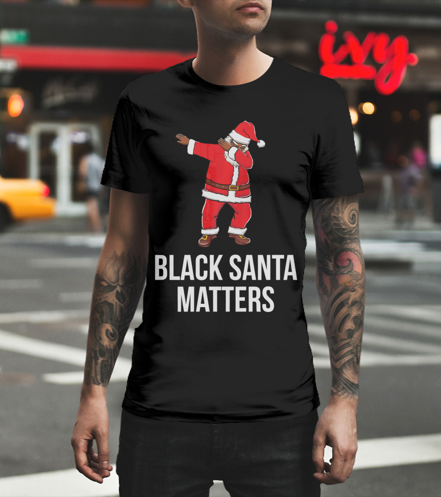 Black Santa Matters Dabbing Santa T-Shirt