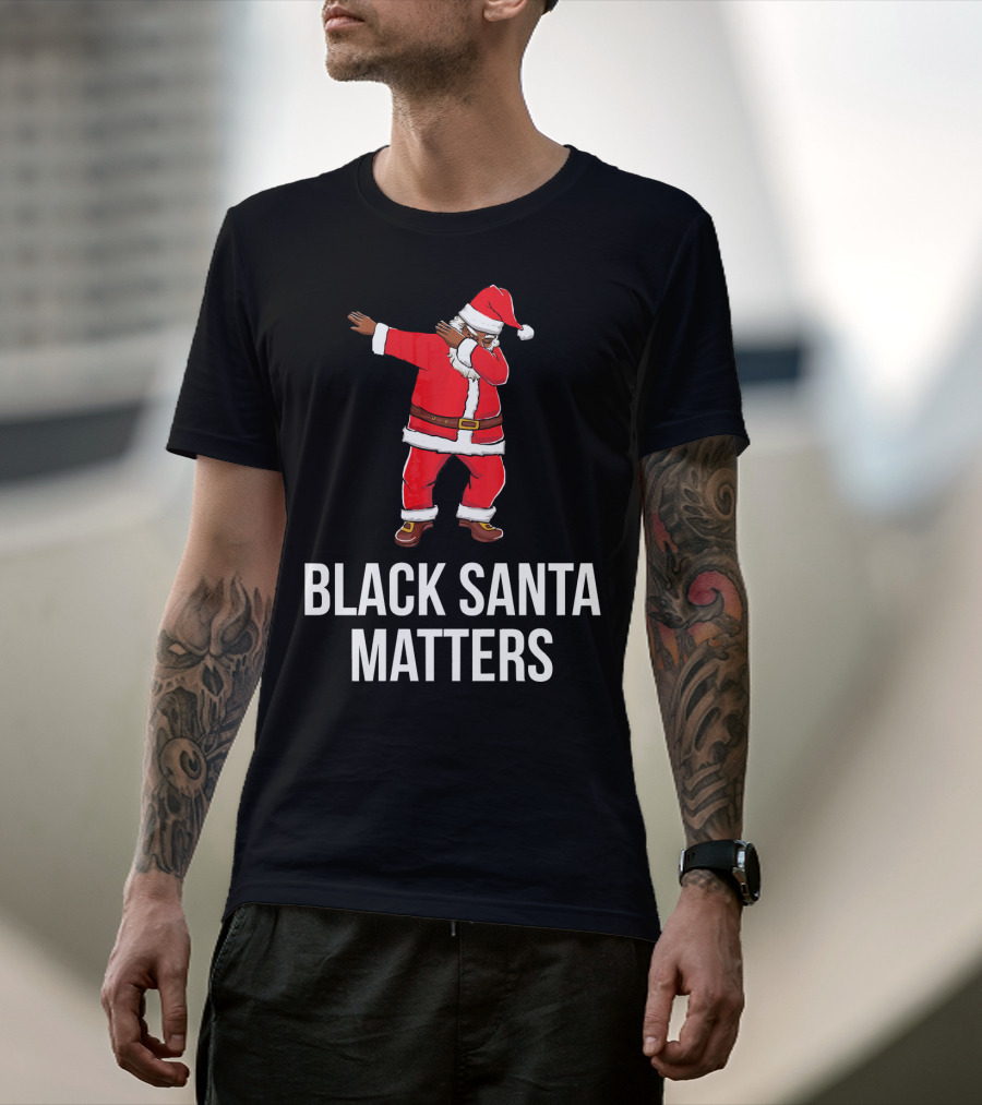 Black Santa Matters Dabbing Santa T-Shirt
