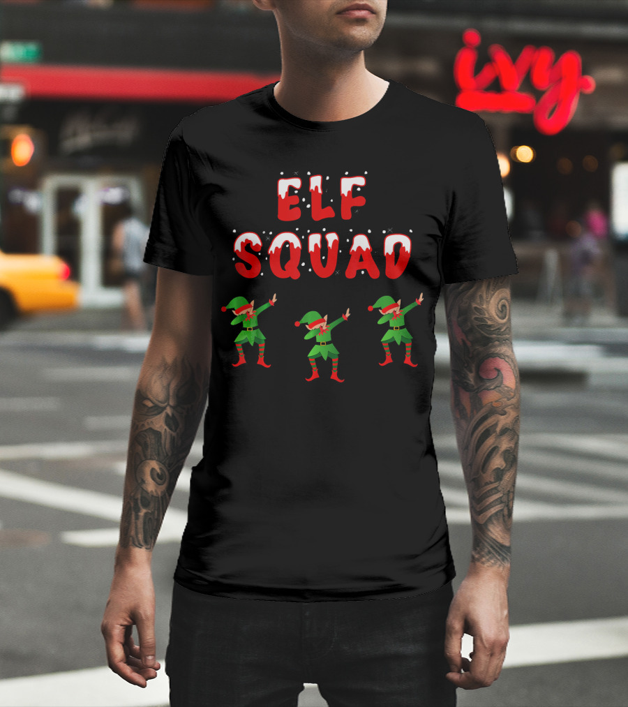 Elf Squad Funny Christmas Dabb T-Shirt