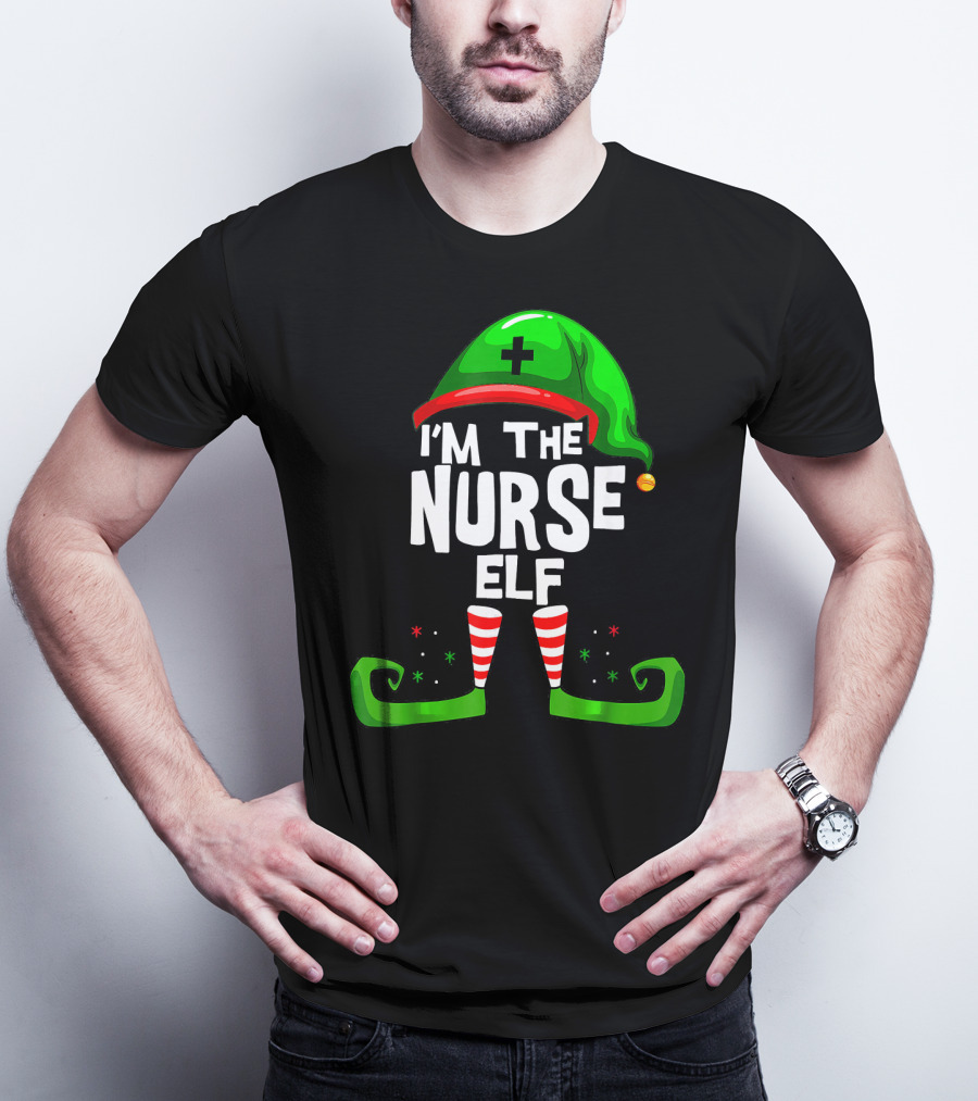 I'm The Nurse Elf RN Nurse Elf Christmas Costume T-Shirt