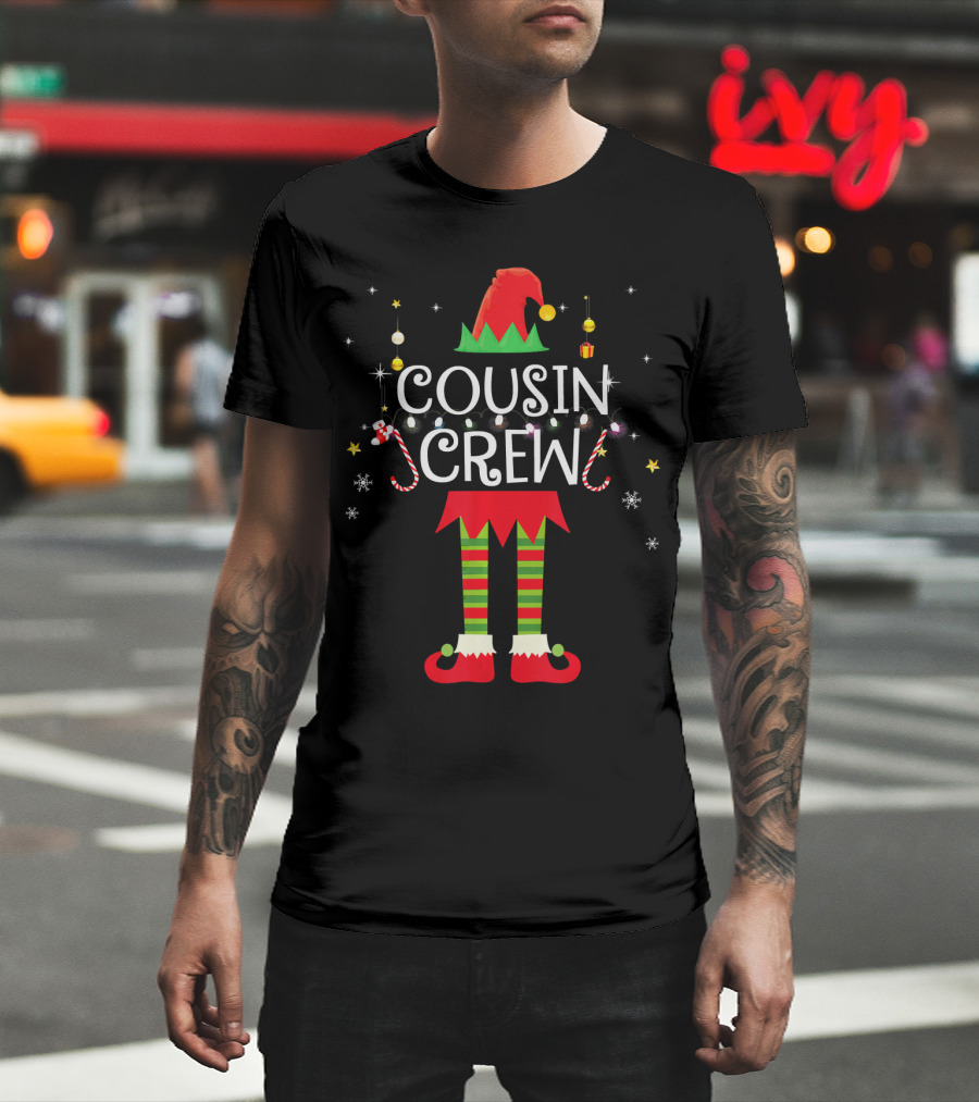Cousin Crew Elf Holiday Matching Family T-Shirt