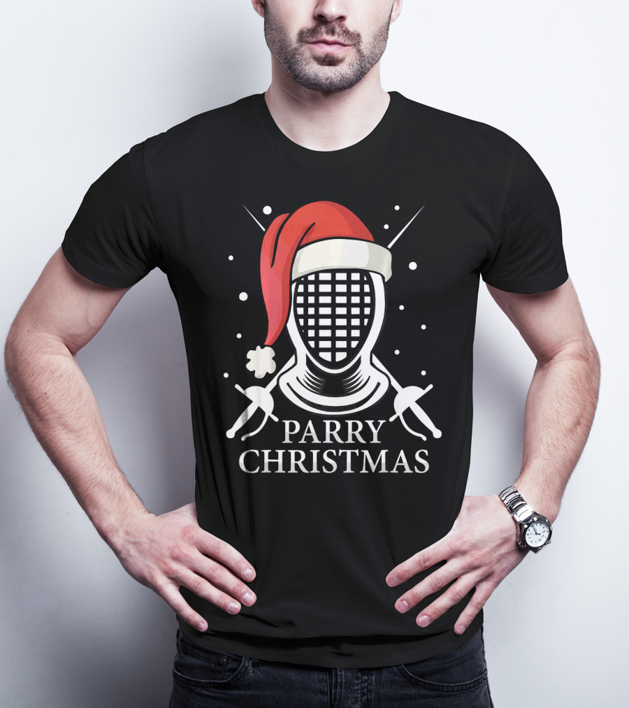 Parry Christmas Fencing Santa T-Shirt