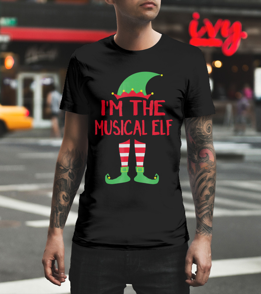 I'm The Musical Elf Matching Family Christmas Pajama Party T-Shirt