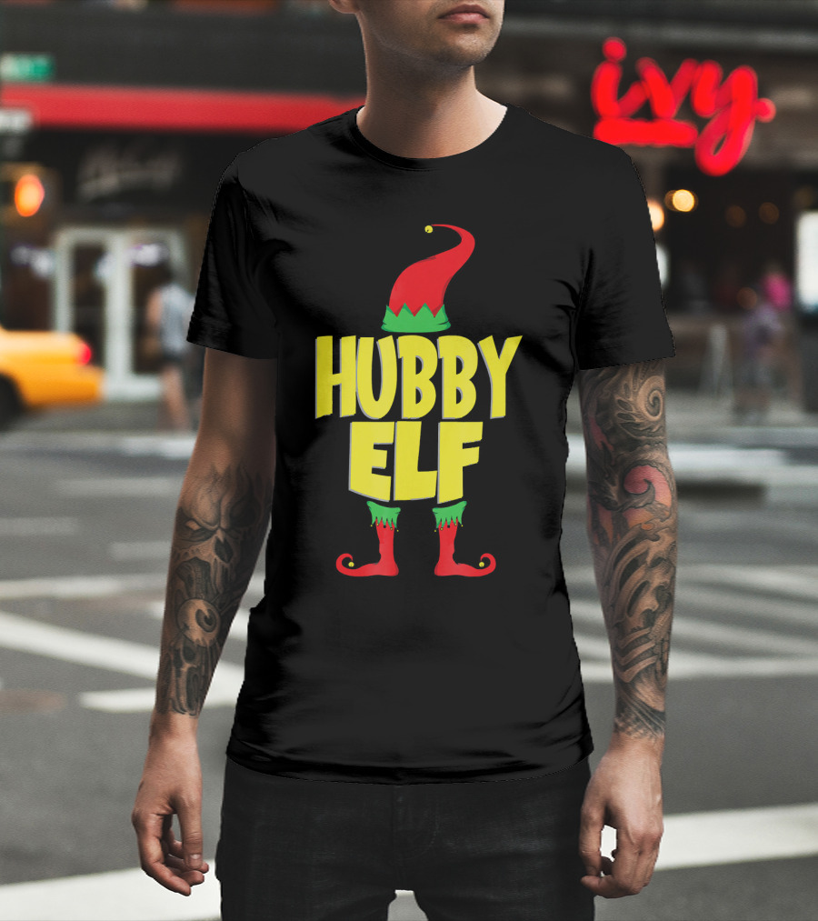 Hubby Elf Christmas Cute Cou T-Shirt