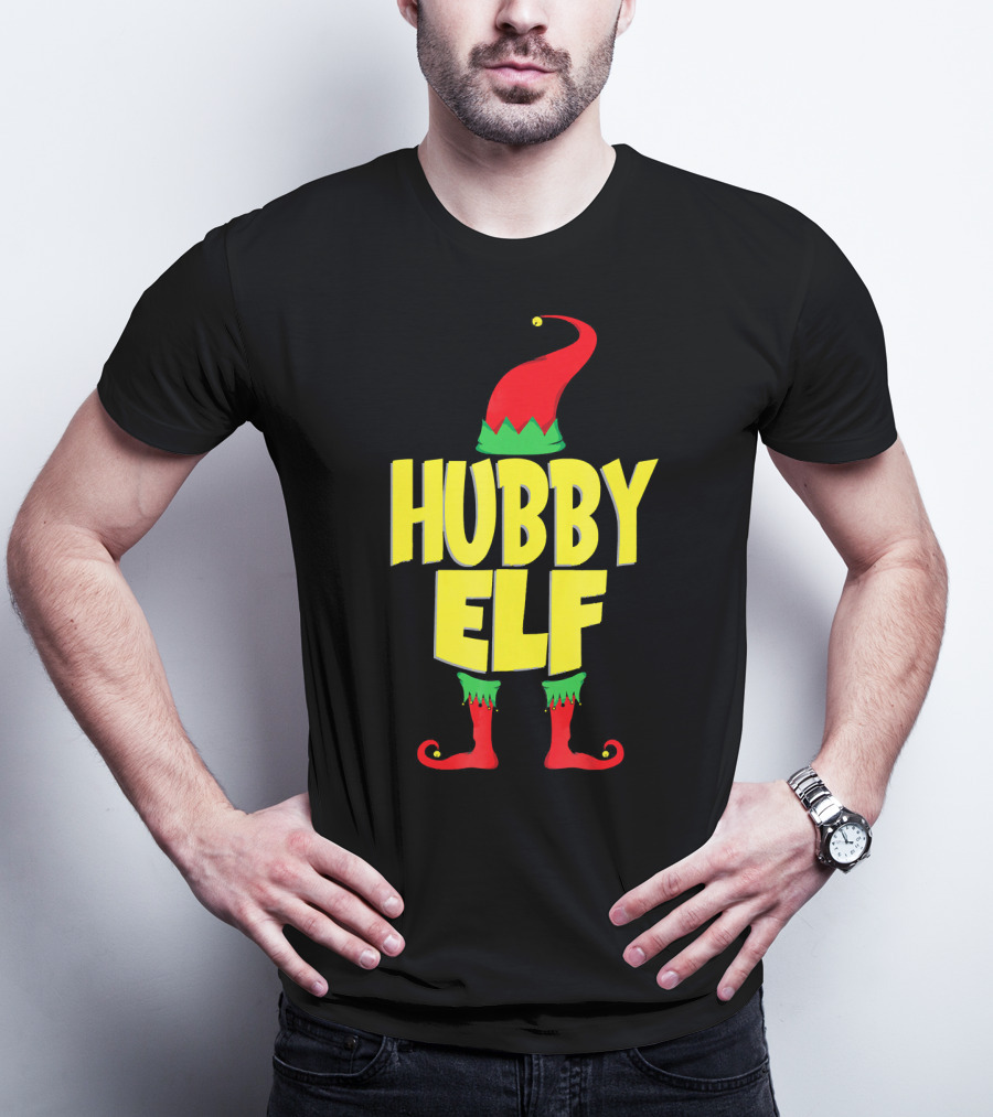 Hubby Elf Christmas Cute Cou T-Shirt
