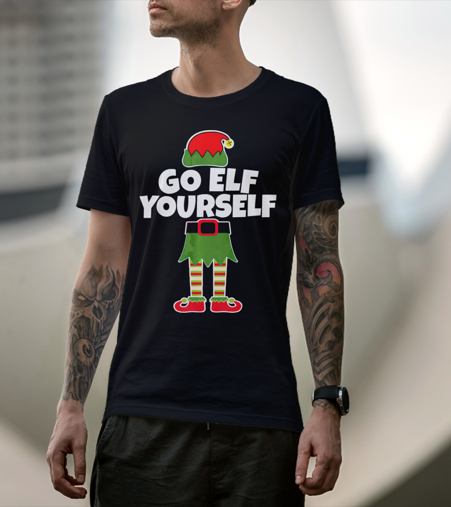 Go Elf Yourself Christmas Elf Outfit Humor T-Shirt