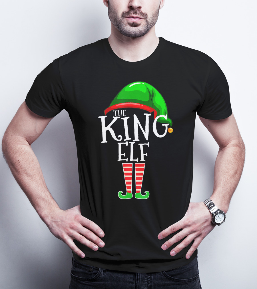 The King Elf Family Matching Group Christmas Outfit Holiday Helper T-Shirt