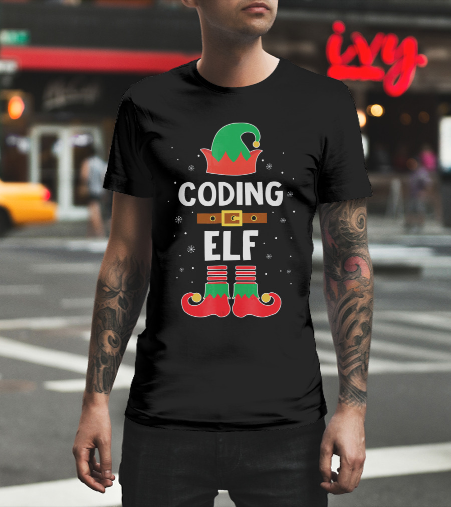CODING ELF Christmas Computer Me Festive T-Shirt