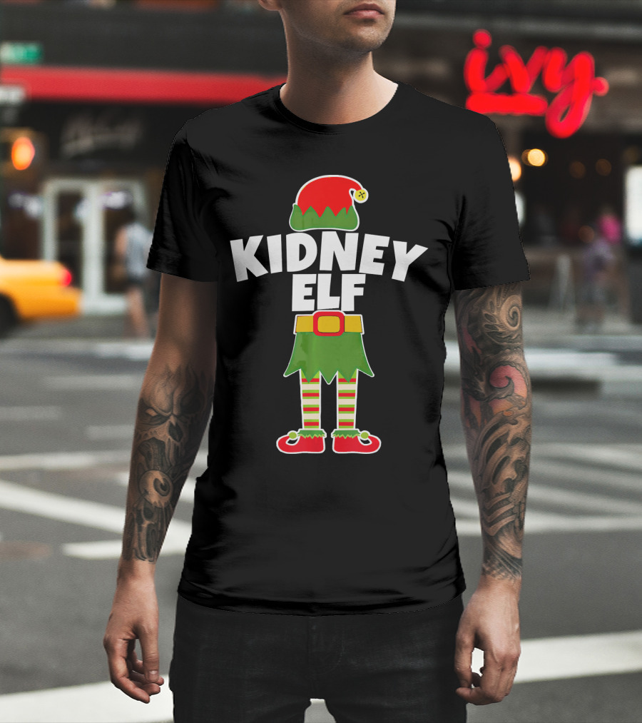 Kidney Elf Nephrologist Nephrology Nurse Christmas T-Shirt