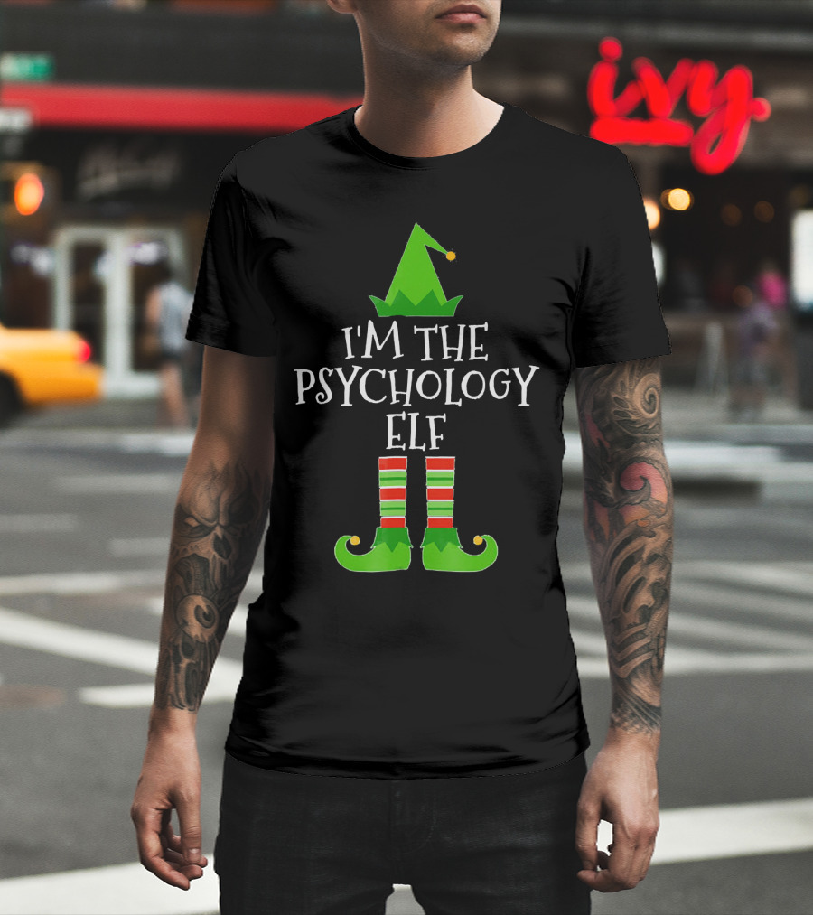I'm The Psychology Elf Matching Group Christmas T-Shirt