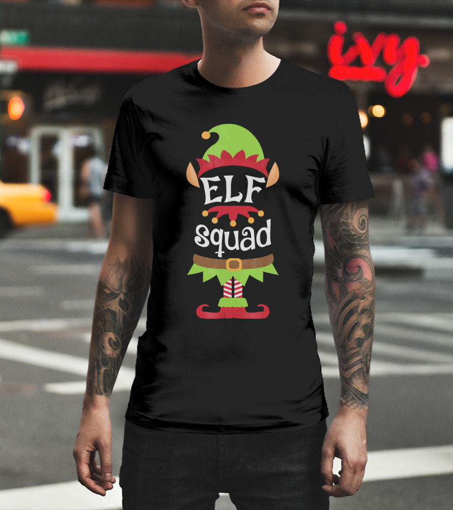 ELF Squad Christmas Funny X Mas Costume T-Shirt