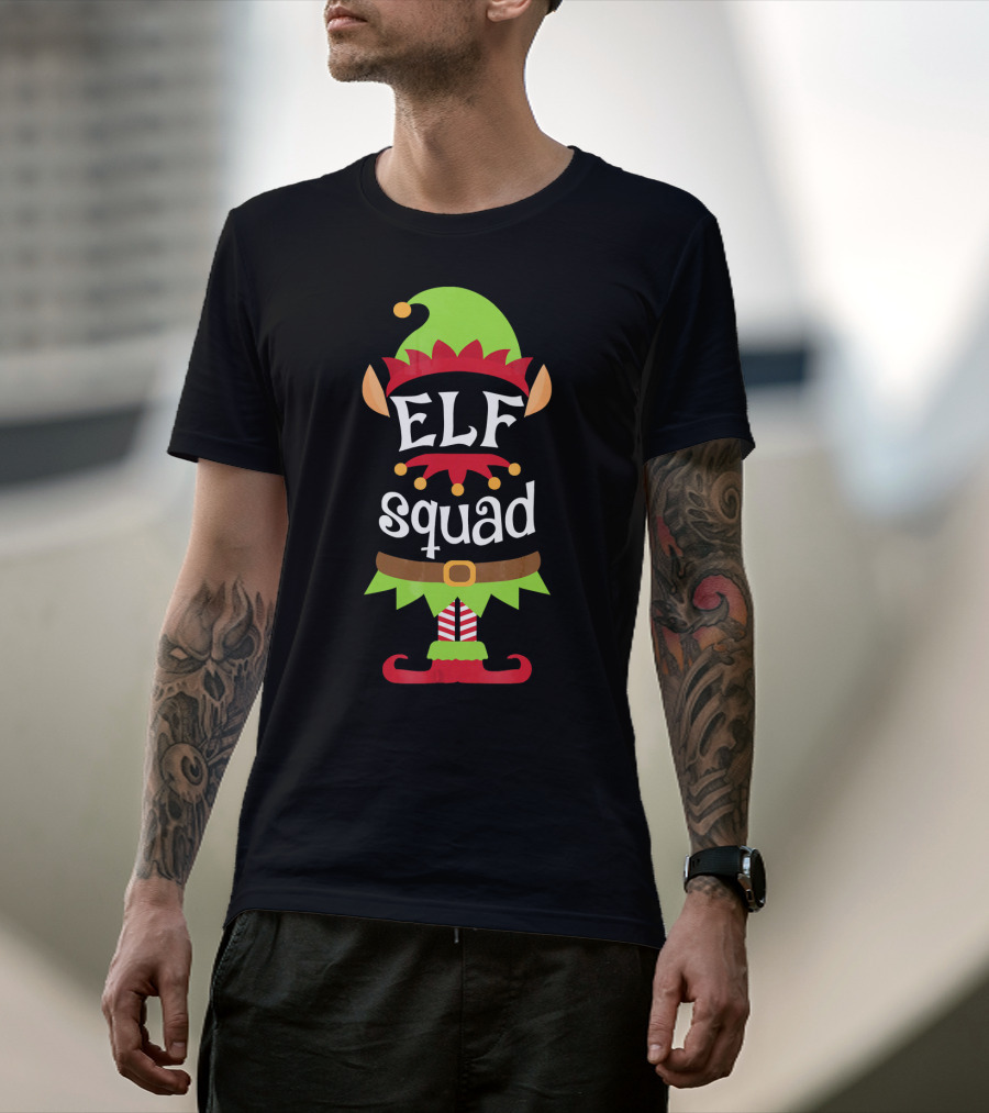 ELF Squad Christmas Funny X Mas Costume T-Shirt