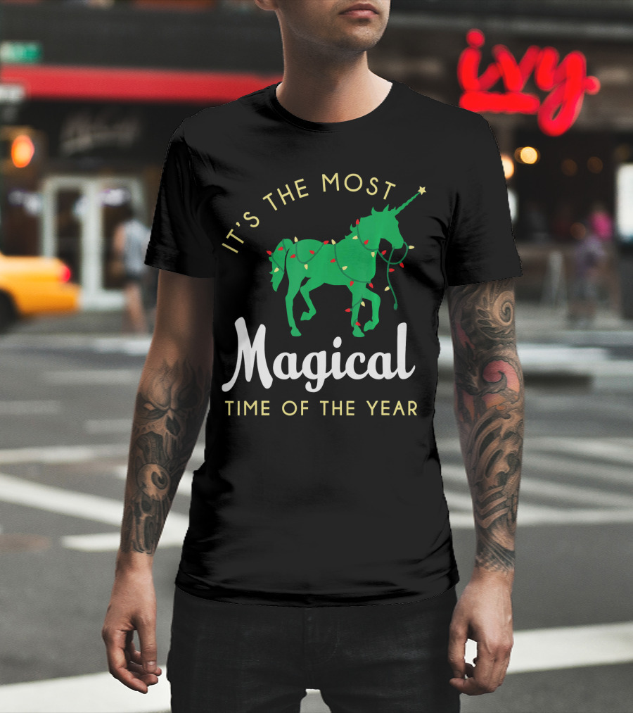 It's The Most Magical Time Of The Year Christmas Unicorn T-Shirt