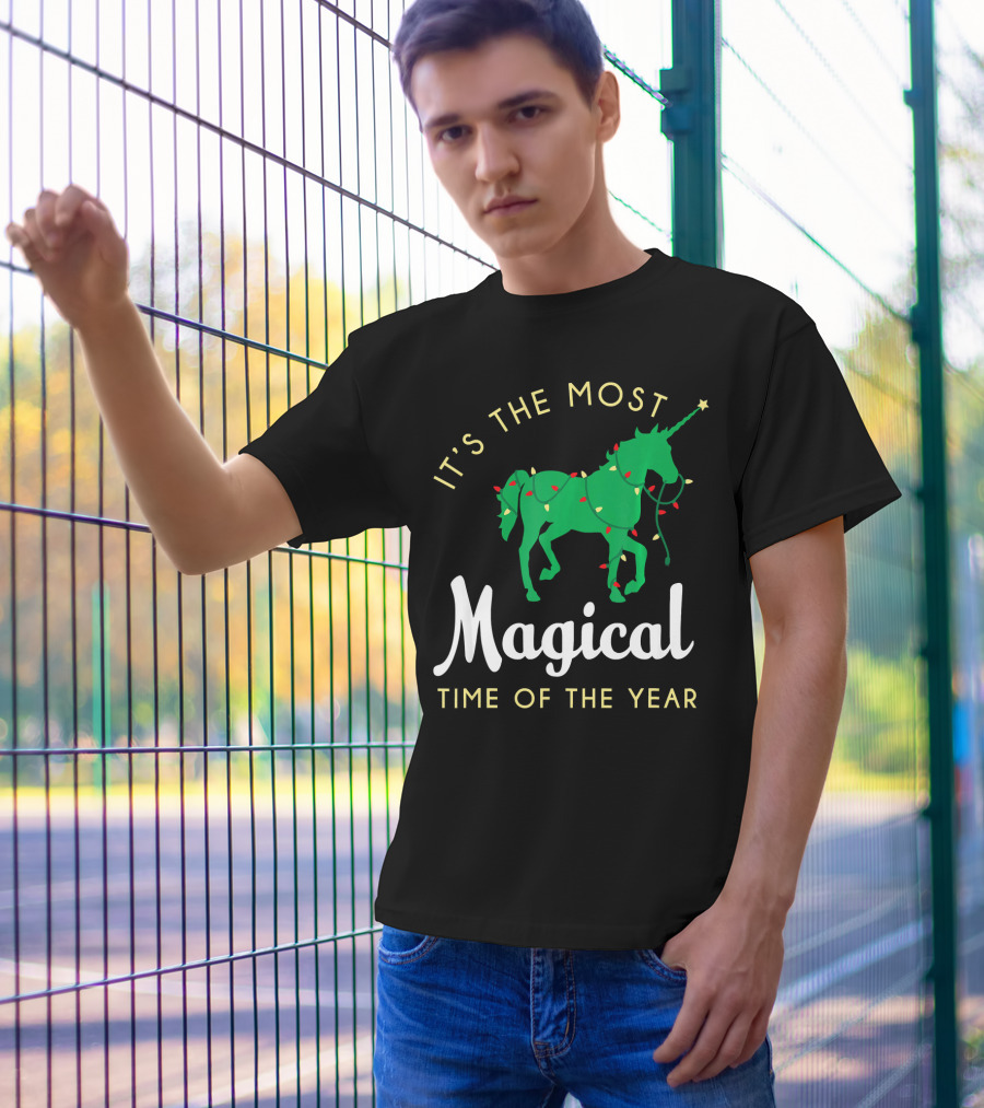 It's The Most Magical Time Of The Year Christmas Unicorn T-Shirt