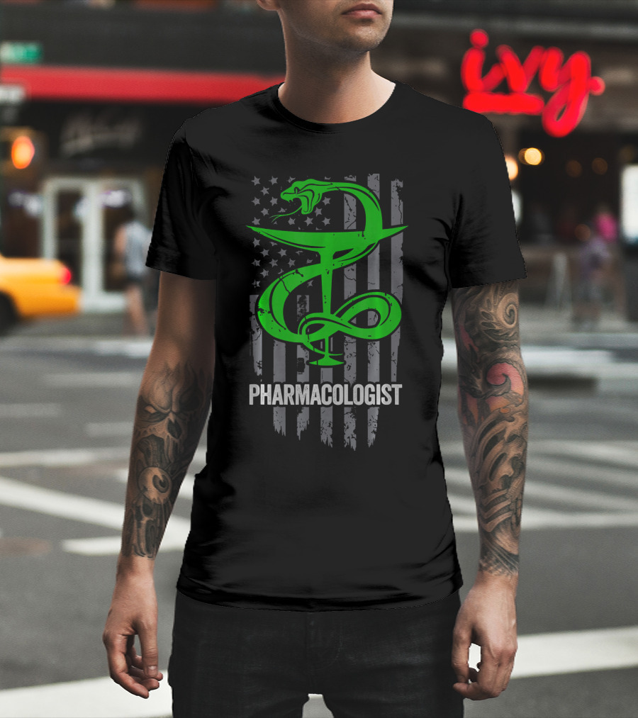 Pharmacologist American Flag Snake T-Shirt