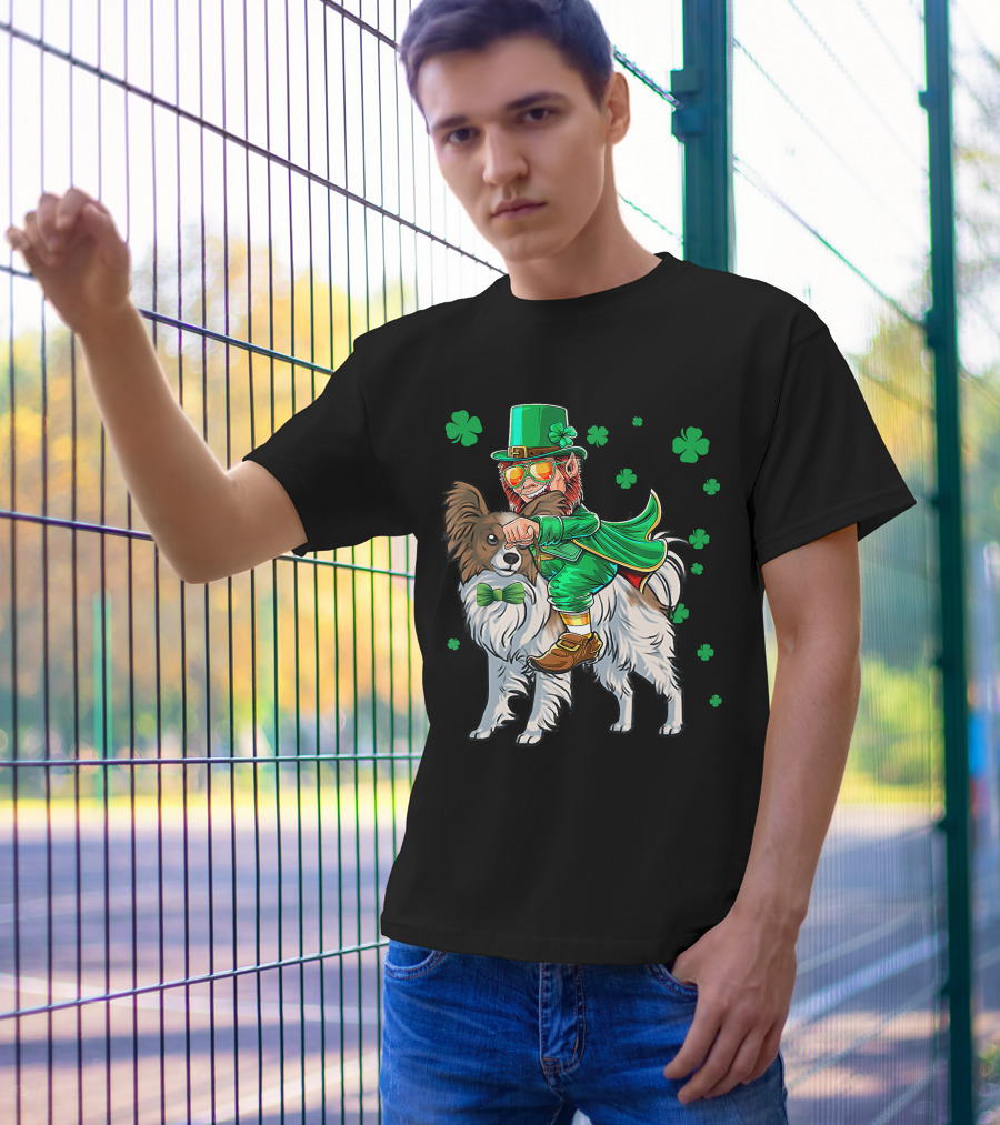 Leprechaun Papillon Shamrock St. Patrick's Day Luck T-Shirt