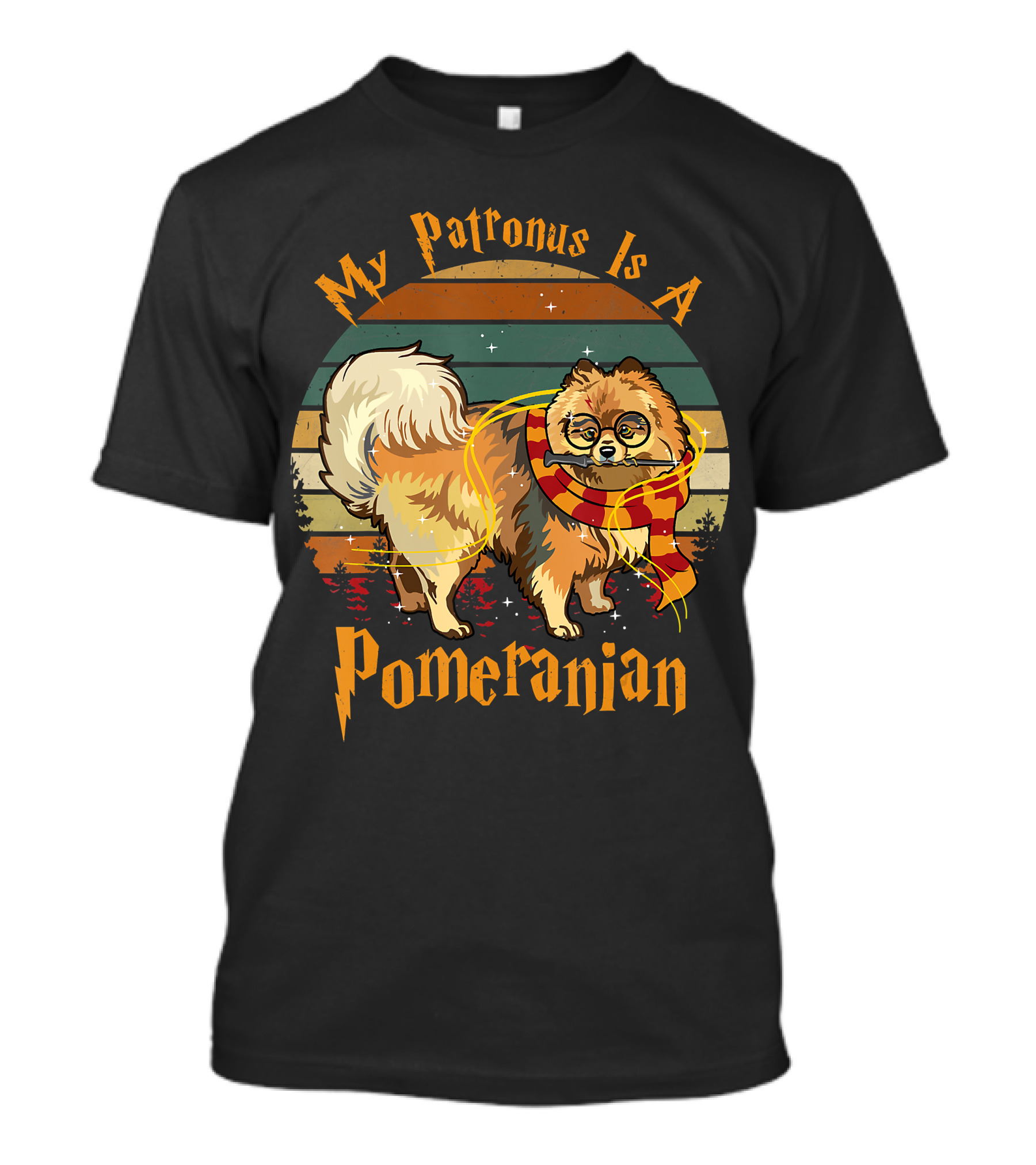 My Patronus Is A Pomeranian Dog With Wizardry And Magic References T-Shirt