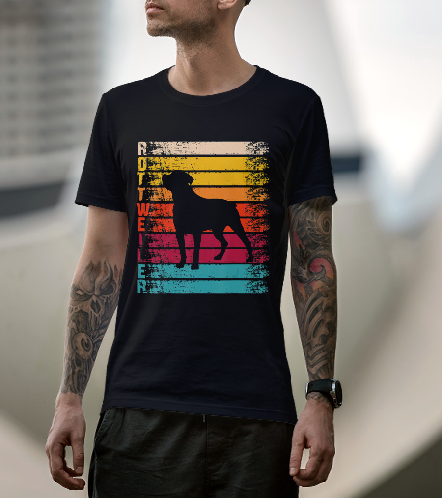 Rottweiler Mom Retro Dog Vintage T-Shirt