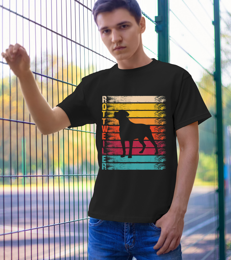 Rottweiler Mom Retro Dog Vintage T-Shirt