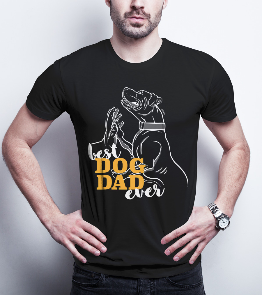 Best Dog Dad Ever Pitbull Boxer T-Shirt