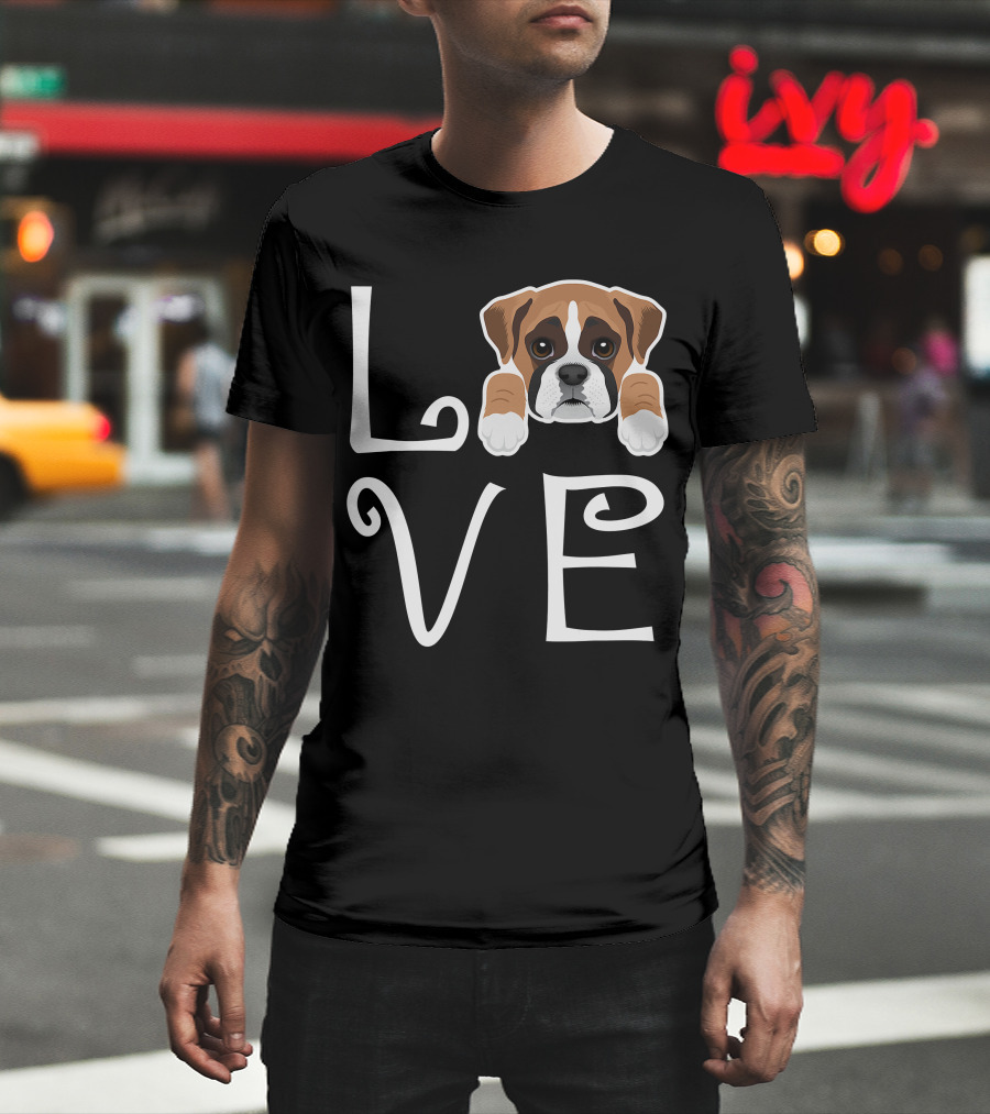 Love Boxer Puppy Dog Owner Boxer Love T-Shirt