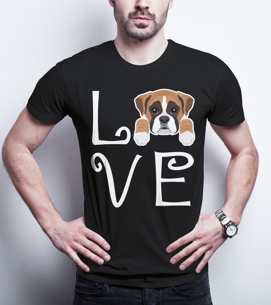 Love Boxer Puppy Dog Owner Boxer Love T-Shirt