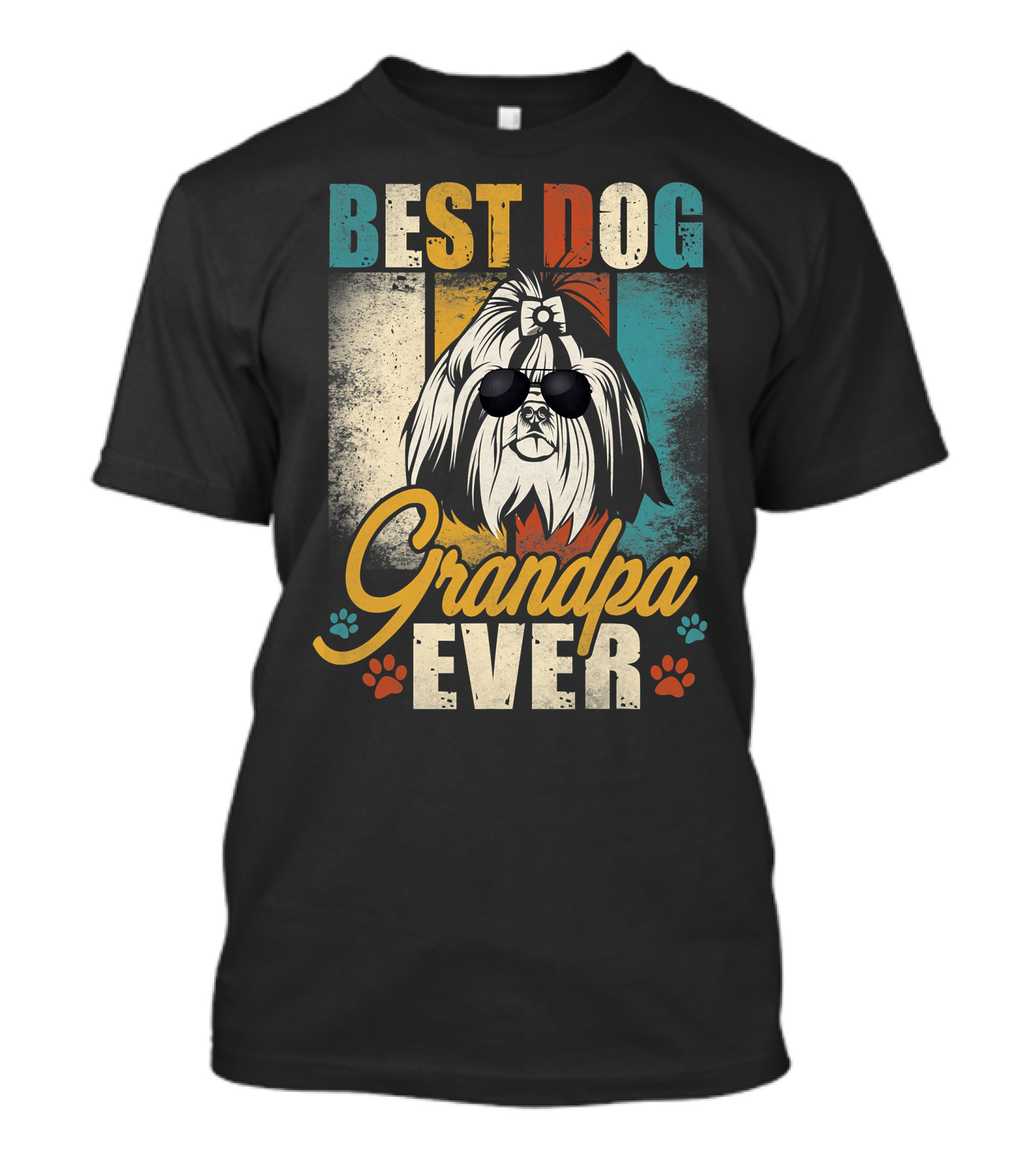 Best Dog Grandpa Ever Shih Tzu Father's Day T-Shirt