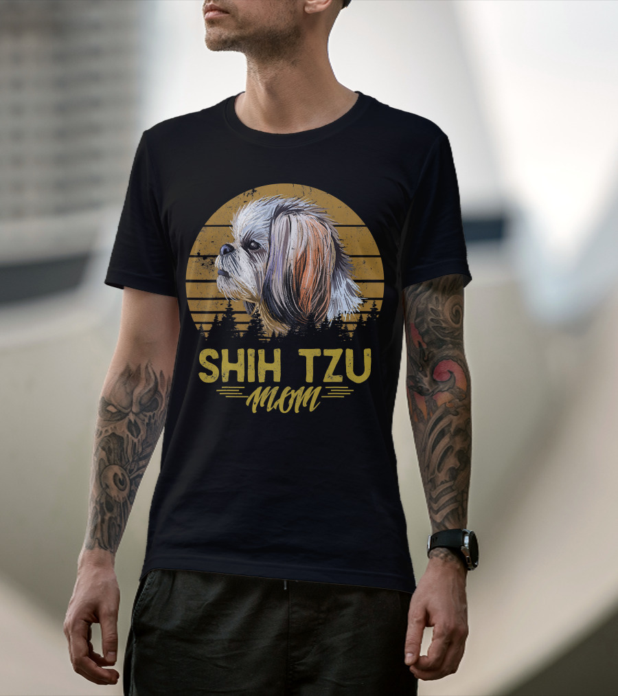 Shih Tzu Mom Retro Dog 365 T-Shirt