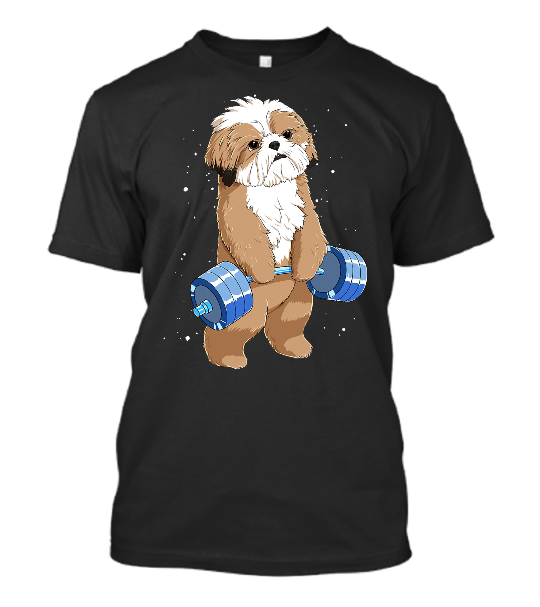Funny Lifting Shih Tzu Dog Weightlifting T-Shirt