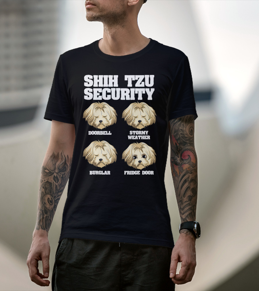 Shih Tzu Security Fridge Door Pot Roast Vegetables Sausage Pate T-Shirt