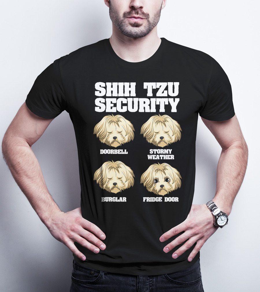 Shih Tzu Security Fridge Door Pot Roast Vegetables Sausage Pate T-Shirt