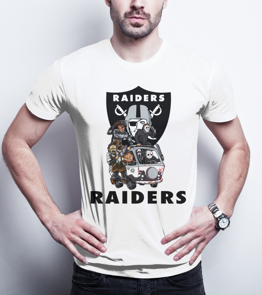 Raiders Horror Movies Edition Retro Van Halloween Crossover T-Shirt