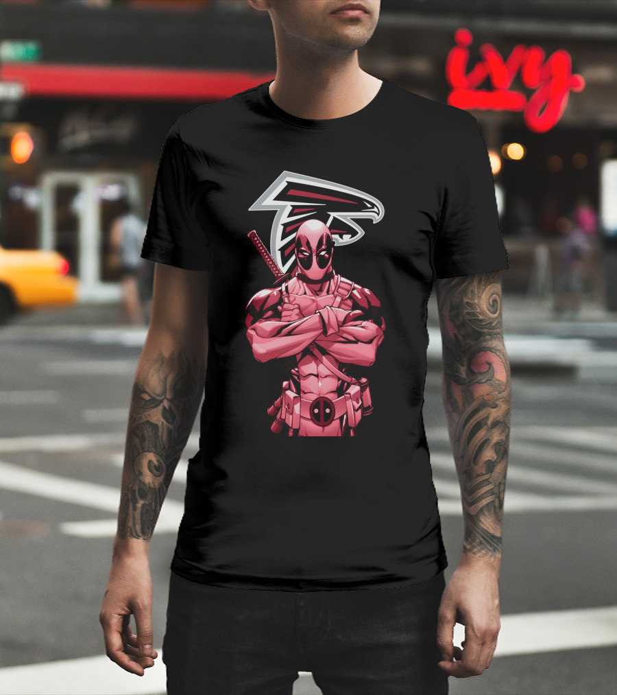 Atlanta Falcons Deadpool Crossover T-Shirt