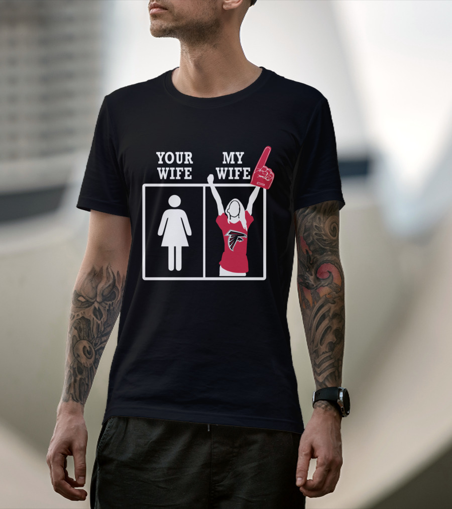 Your Wife My Wife Atlanta Falcons Fan Foam Finger T-Shirt