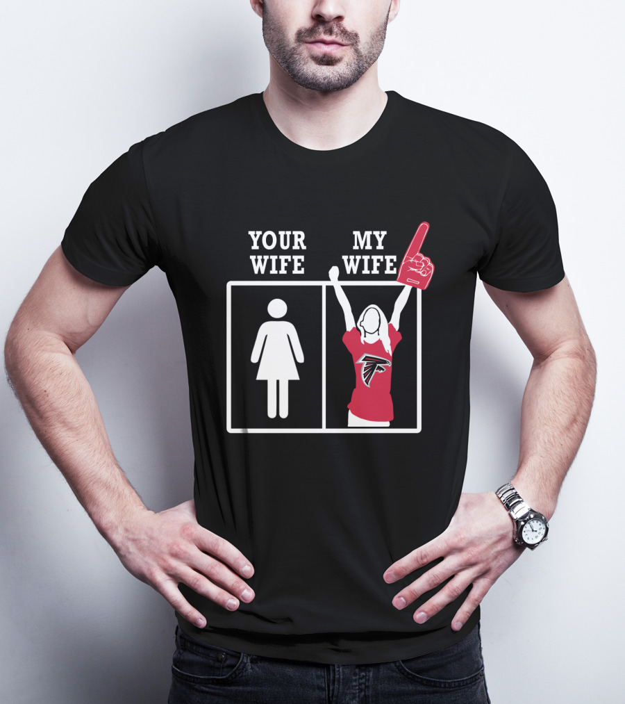 Your Wife My Wife Atlanta Falcons Fan Foam Finger T-Shirt