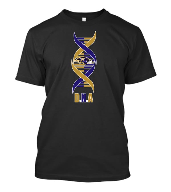 Baltimore Ravens Dna Ravens Logo In Dna Helix T-Shirt