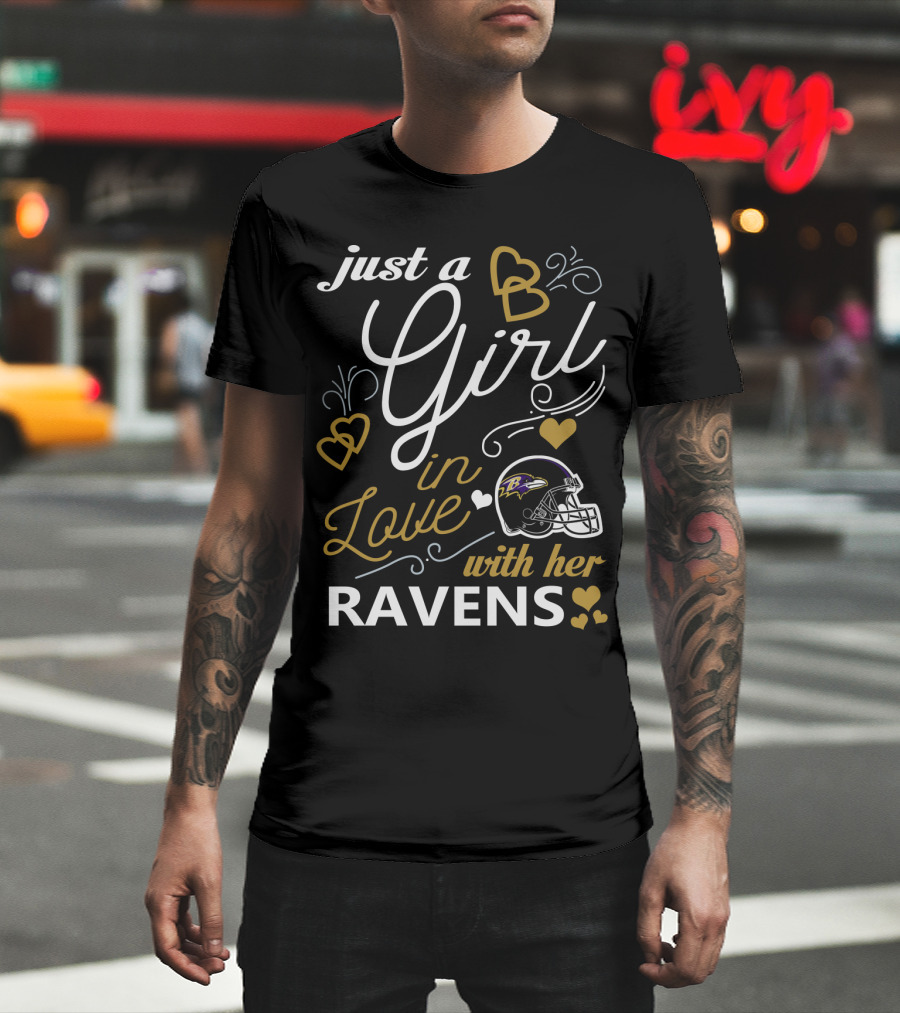 Just A Girl In Love With Her Ravens T-Shirt