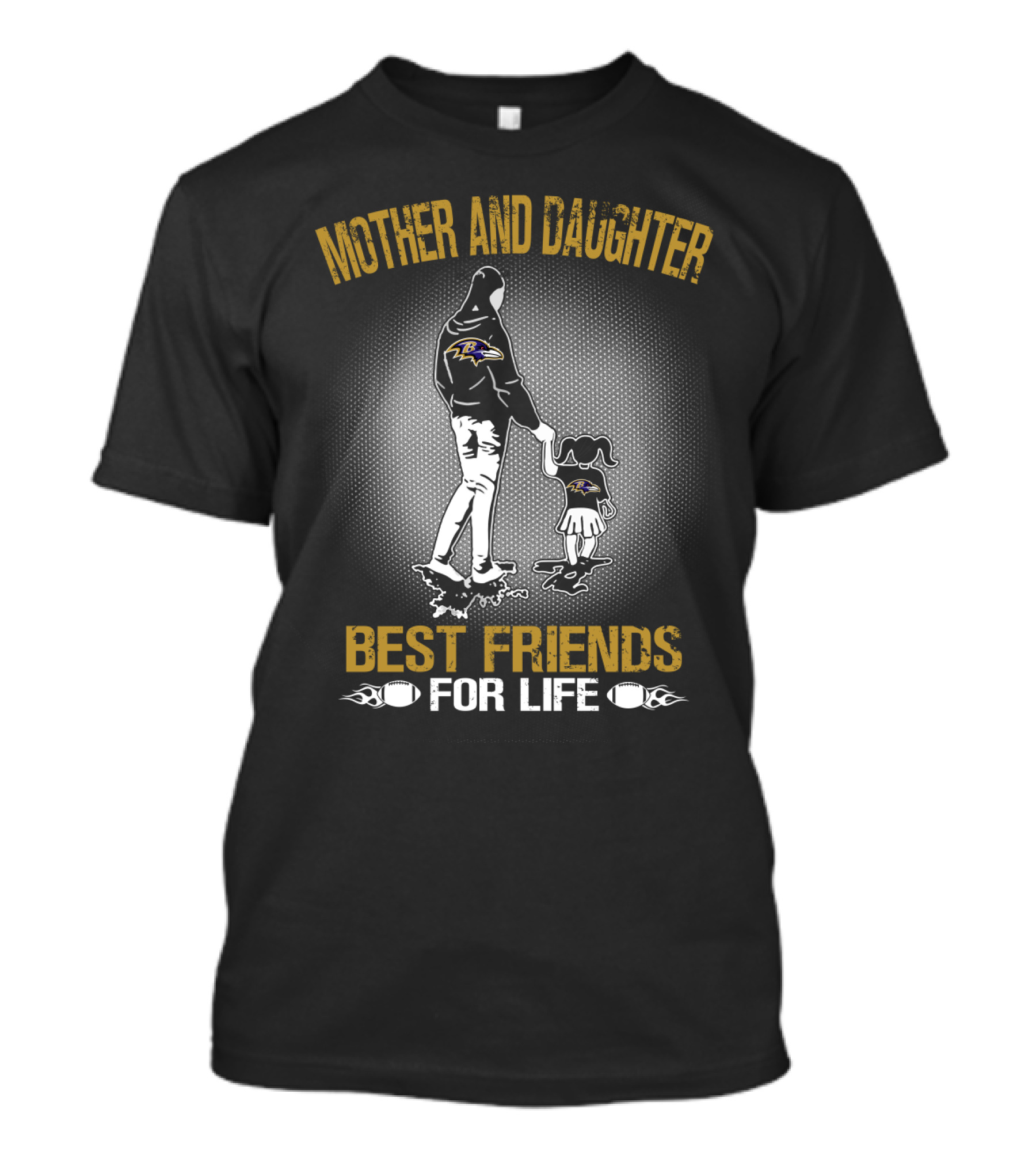Mother And Daughter Baltimore Ravens Best Friends For Life T-Shirt