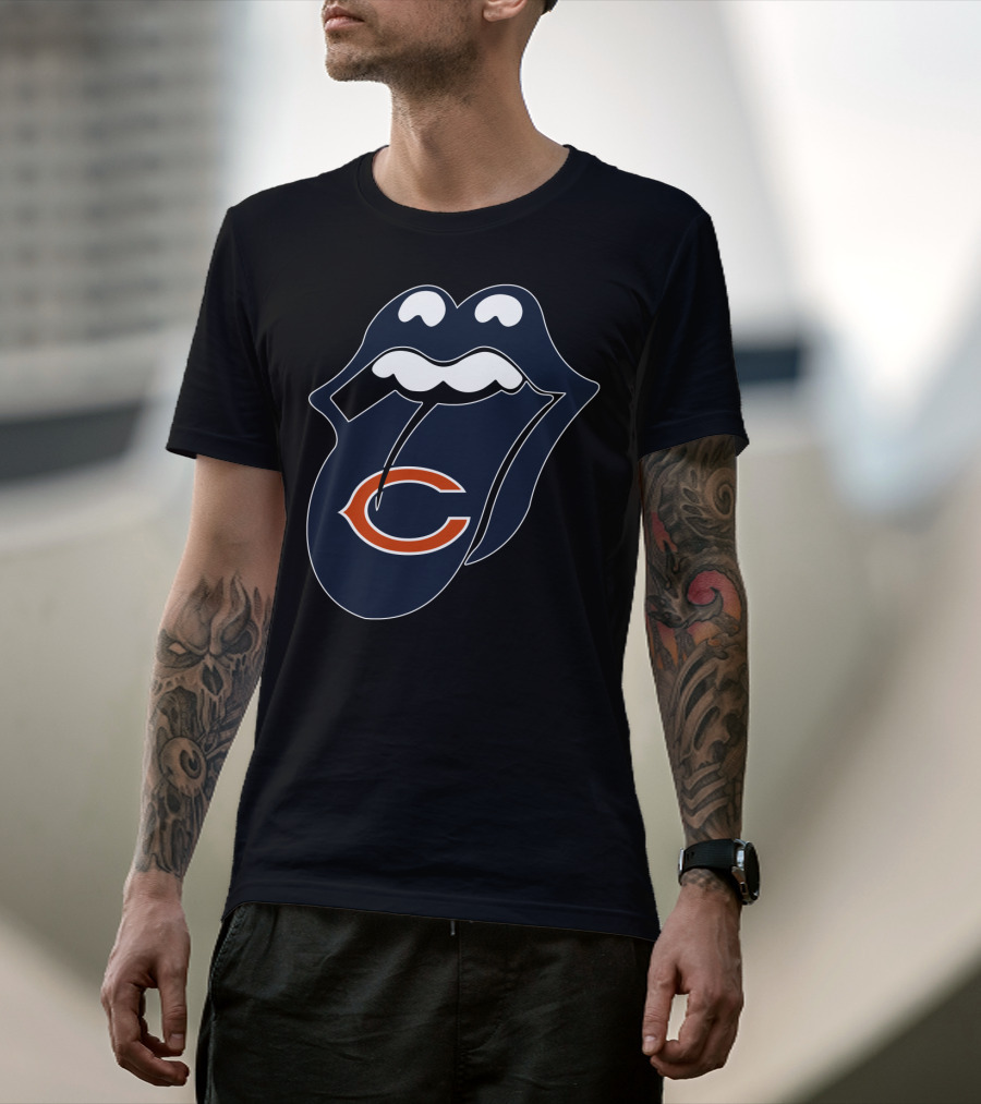 Chicago Bears Lips Logo Icon T-Shirt