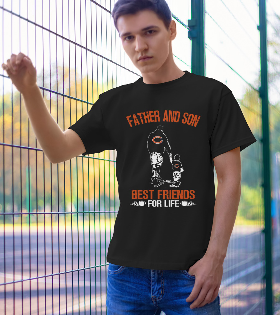 Father And Son Best Friends For Life Chicago Bears T-Shirt