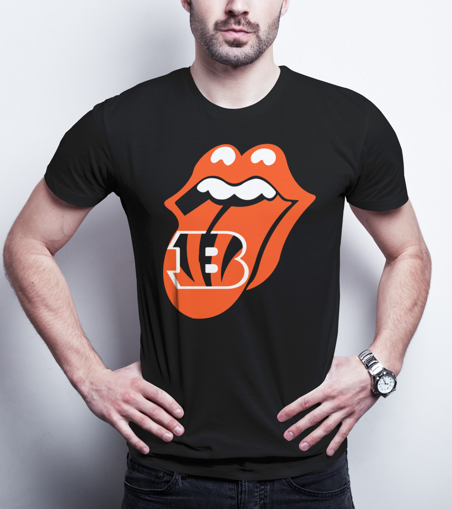 Cincinnati Bengals Iconic Tongue Logo Fusion T-Shirt