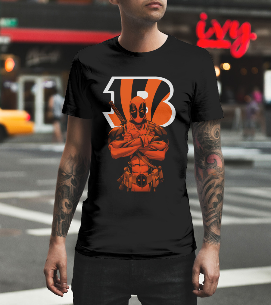 Cincinnati Bengals Deadpool Crossover Fan T-Shirt