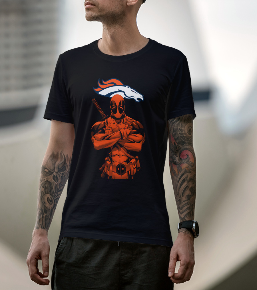 Deadpool Denver Broncos T-Shirt