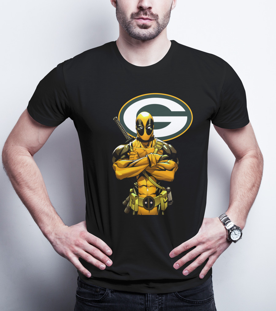 Green Bay Packers Deadpool Crossover T-Shirt