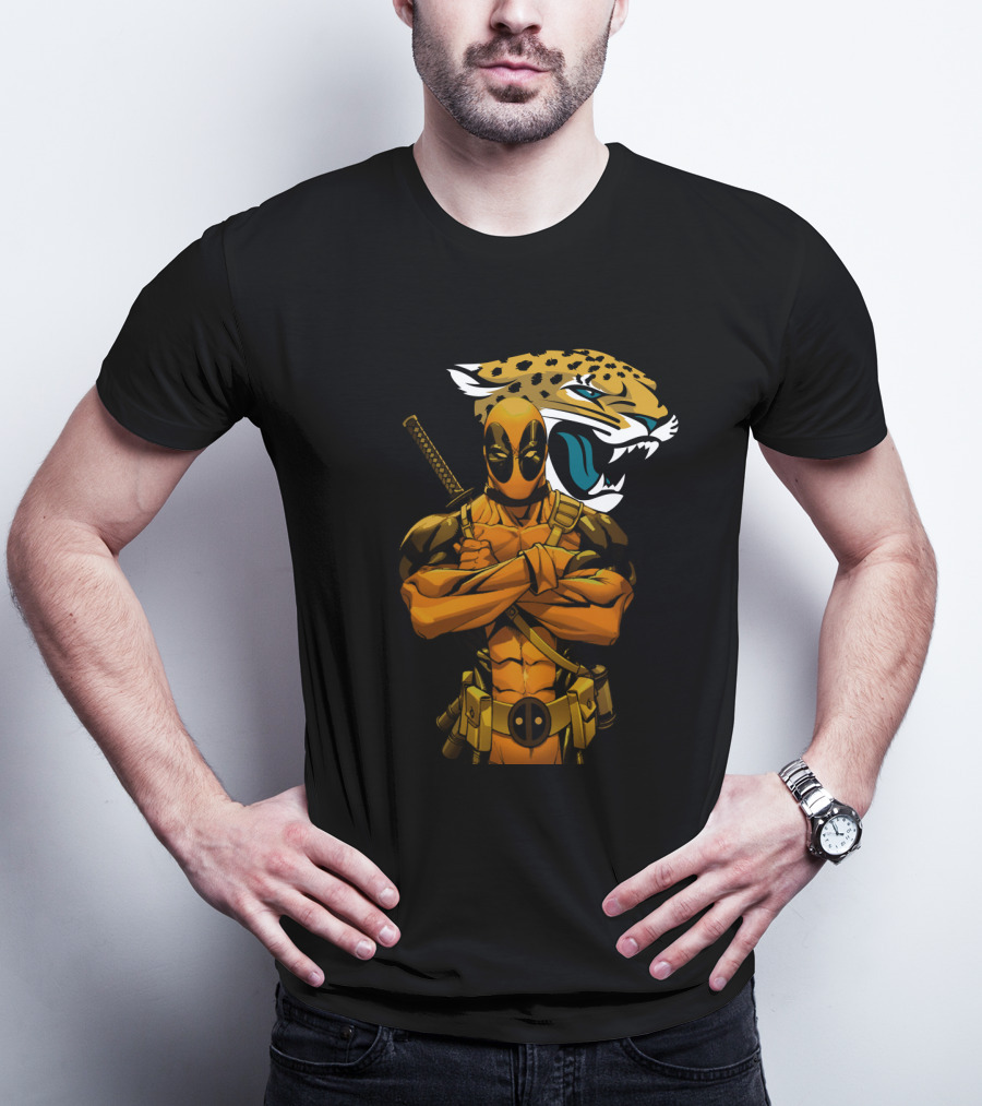 Deadpool Jacksonville Jaguars Crossover Mashup T-Shirt
